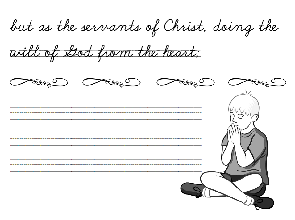 Ephesians Copywork - Wisdom And Righteousness